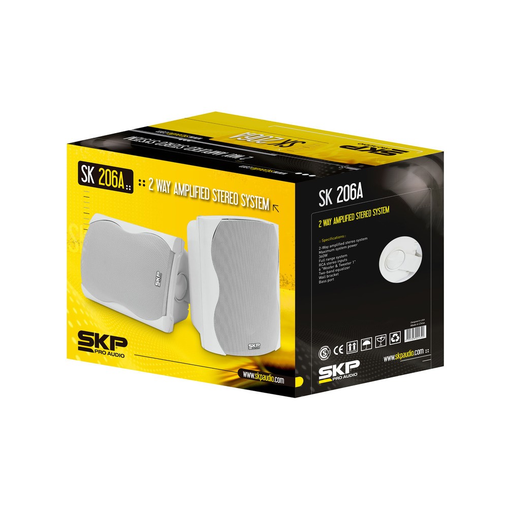 PAIR OF INSTALLATION SPEAKERS SKP SK 206A WH